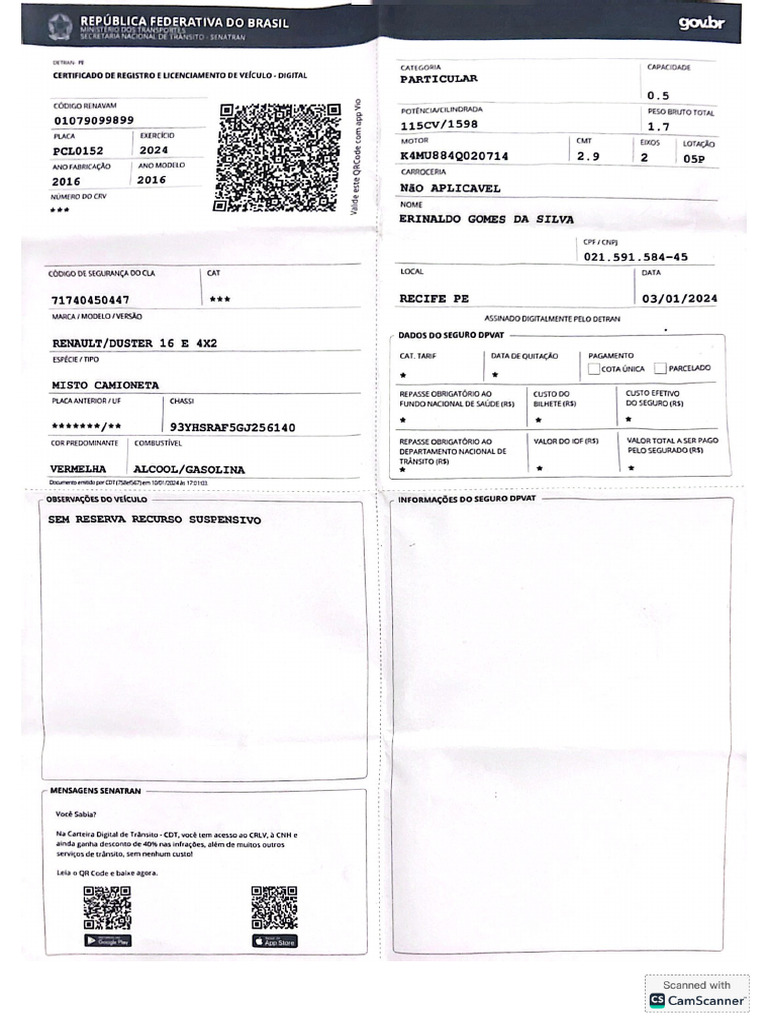 Documento Carro SG Eduardo | PDF