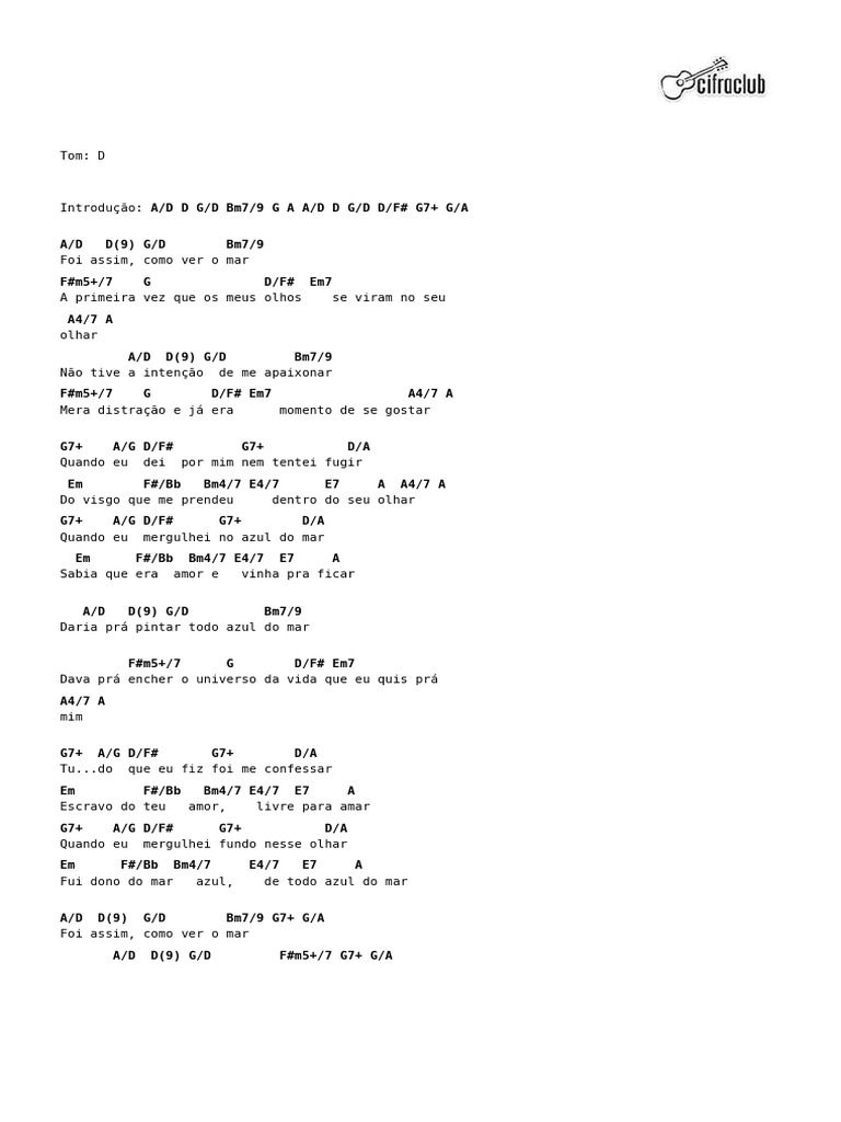 Todo Azul Do Mar - FLavio Venturine | PDF