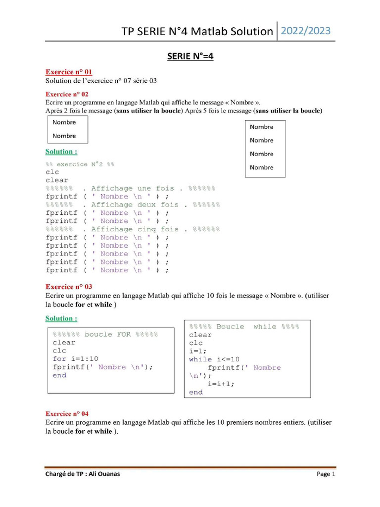 TD4+Solution Informatique 3 | PDF