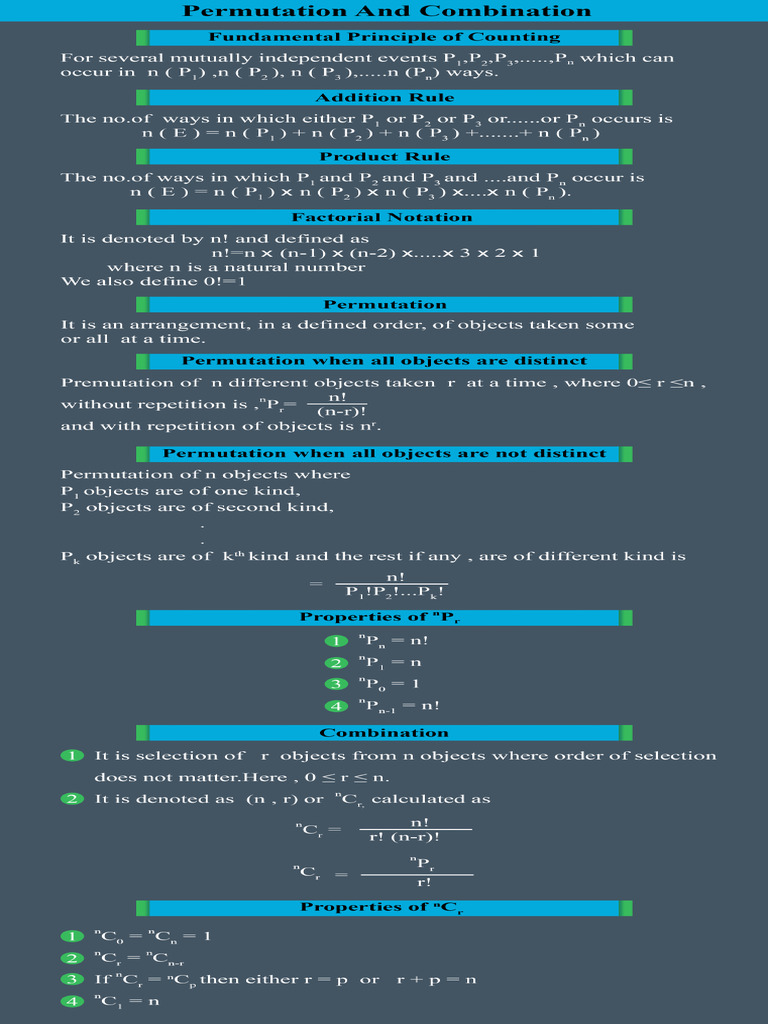 Permutations and Combinations | PDF