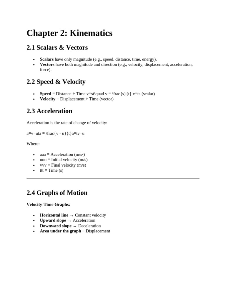 Chapter 2 Kinematics | PDF