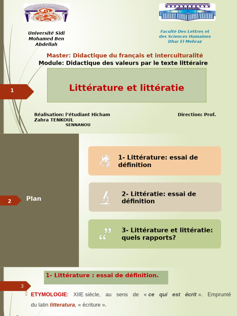 Littérature et littératie : définitions clés | PDF | Littératie | la ...