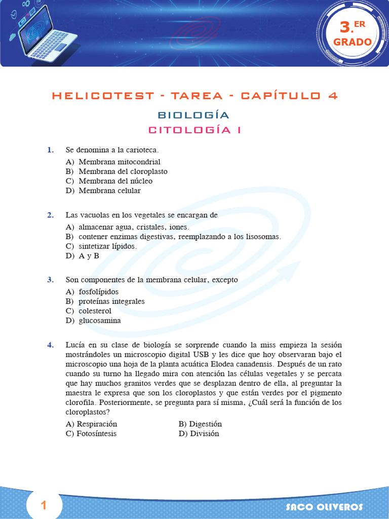 8 Bio 3° Cap4 Preg Tarea 23 | PDF