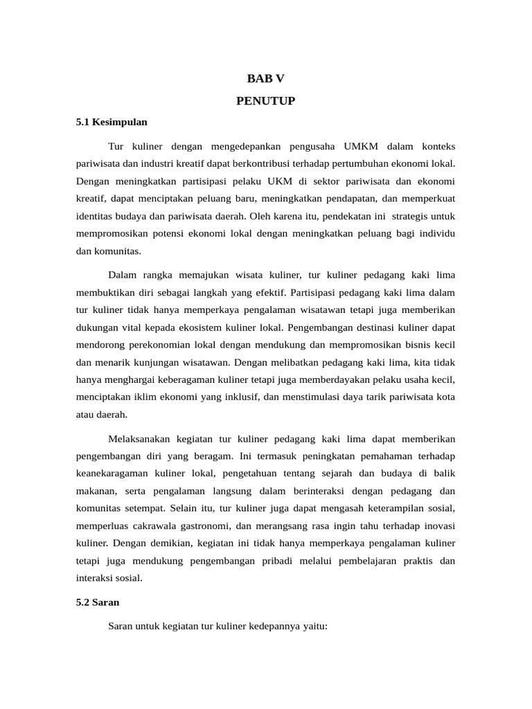 BAB 5 PENUTUP | PDF