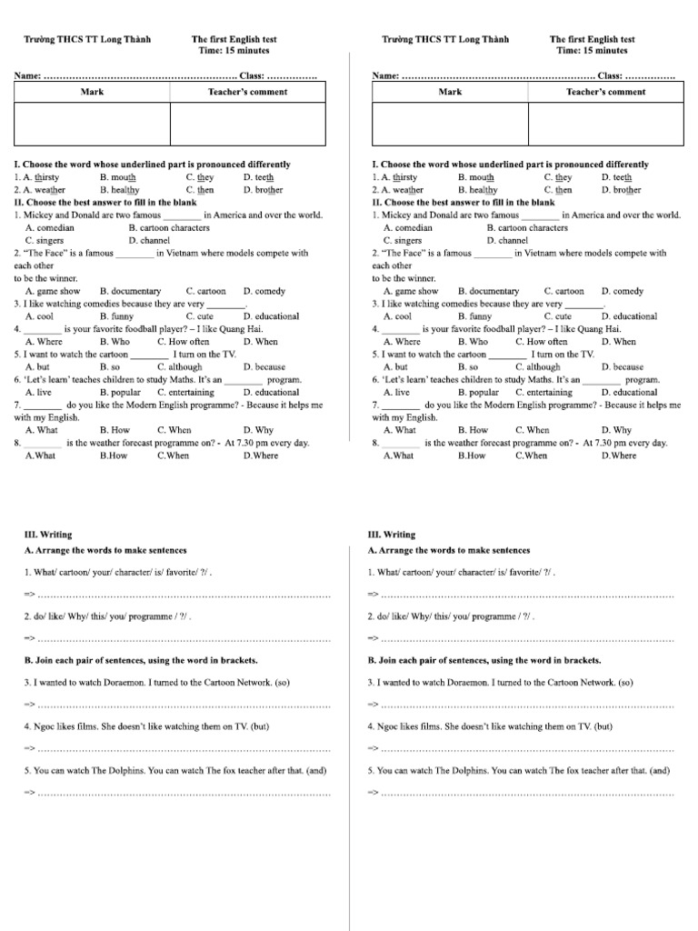 Đề 15p 11-2 in | PDF