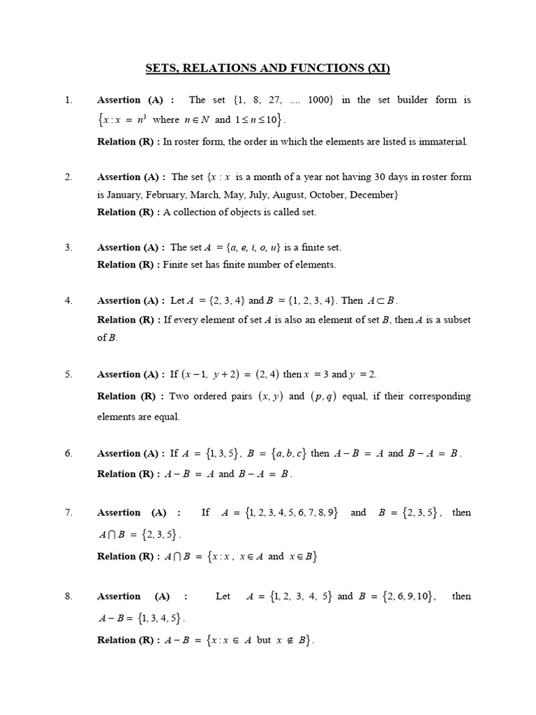 e070f2526a2392faf59a96b0b832d4722117381708_SETS, RELATIONS AND FUNCTIONS | PDF | Function ...