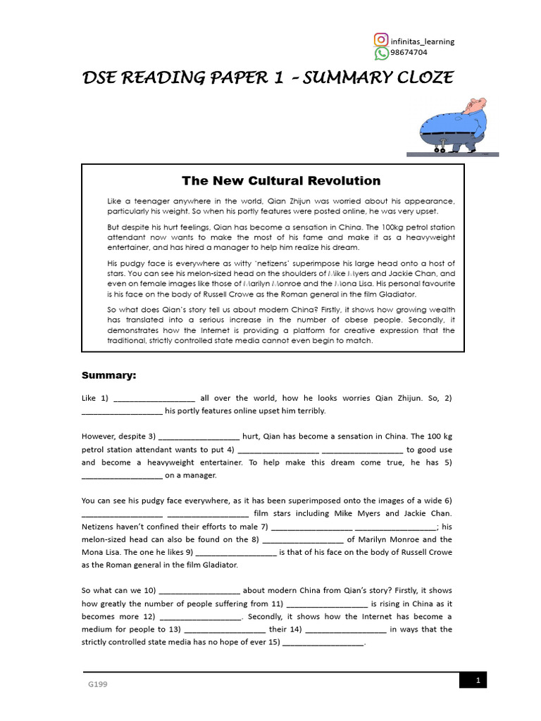 G199 Dse Paper 1 Reading Skills Xvii | PDF | Leptin | Obesity