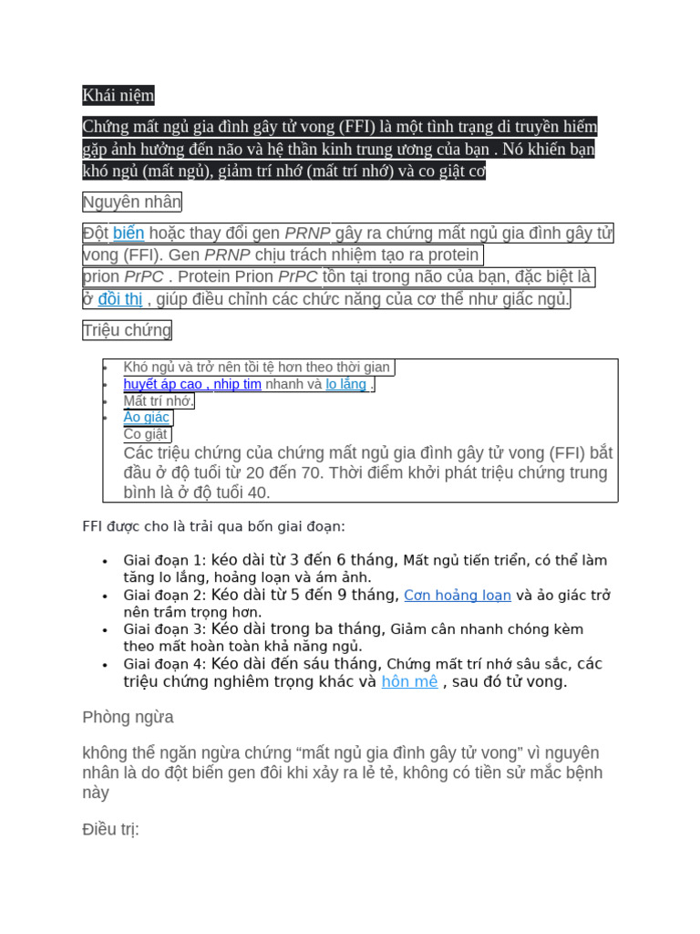 Fatal Familial Insomnia | PDF