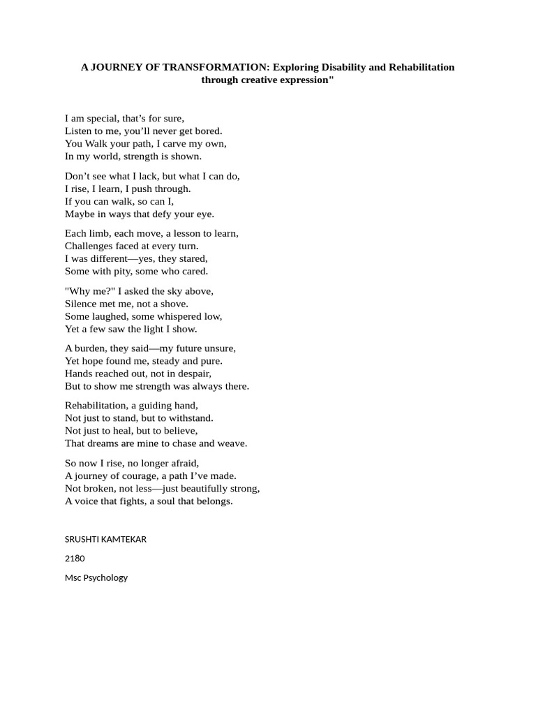 A Journey of Transformation | PDF