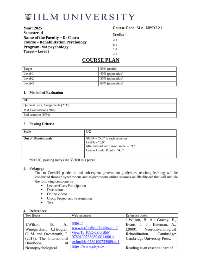 Final Rehab Psychology[1] | PDF | Psychology | Mental Disorder