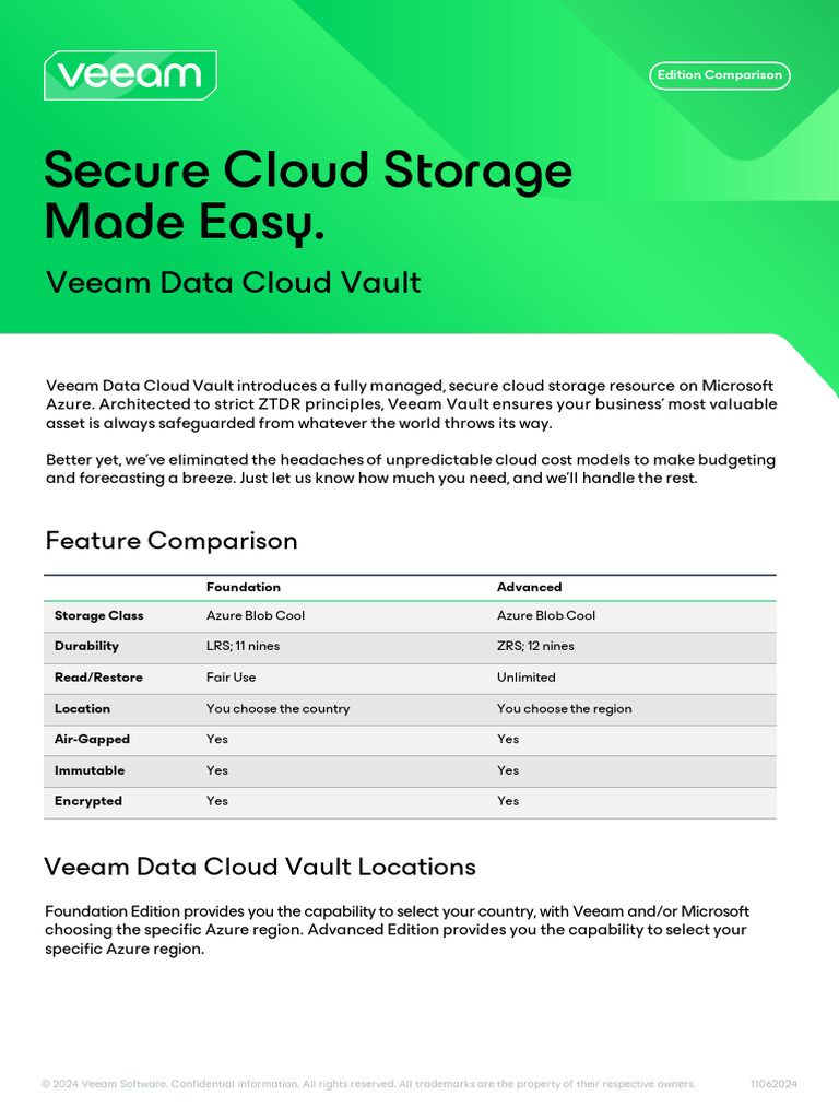 veeam_data_cloud_vault | PDF | Microsoft Azure | Information Technology