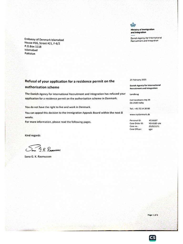 REFUSAL LETTER | PDF