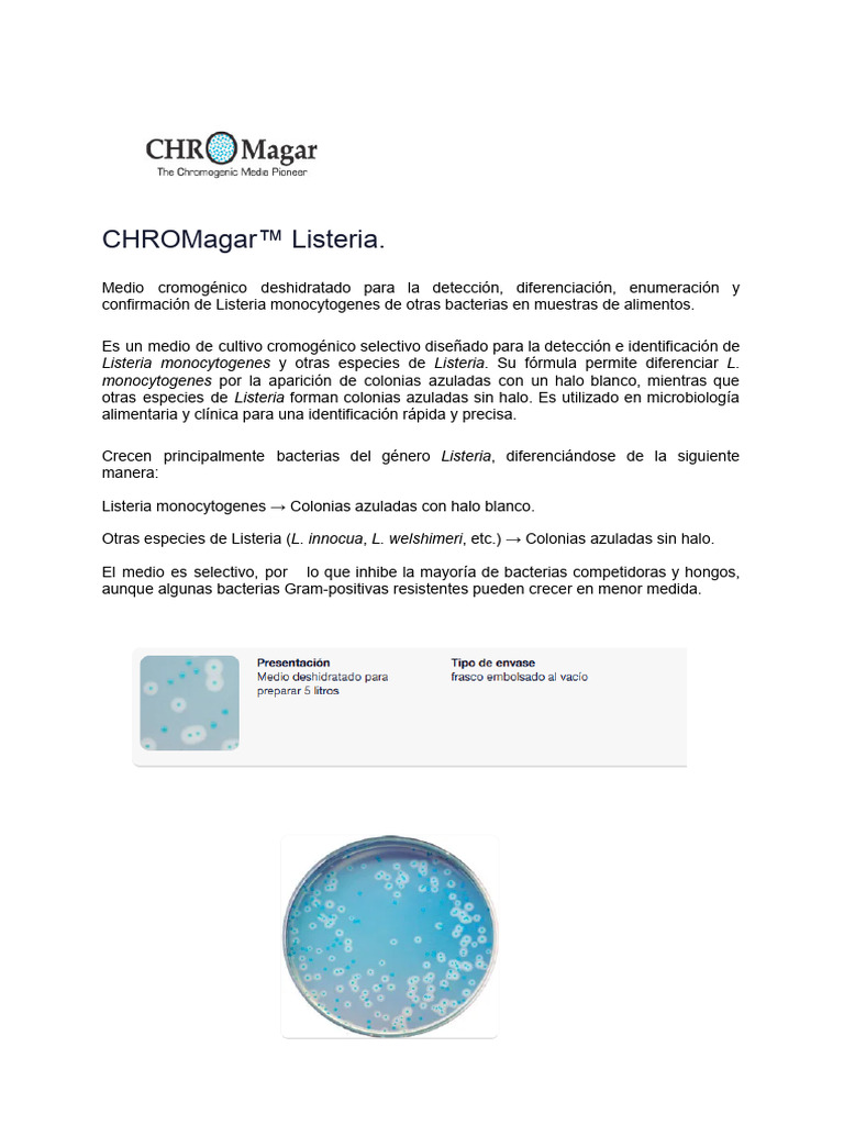 Tarea - Medios de Cultivo Cromogénicos | PDF