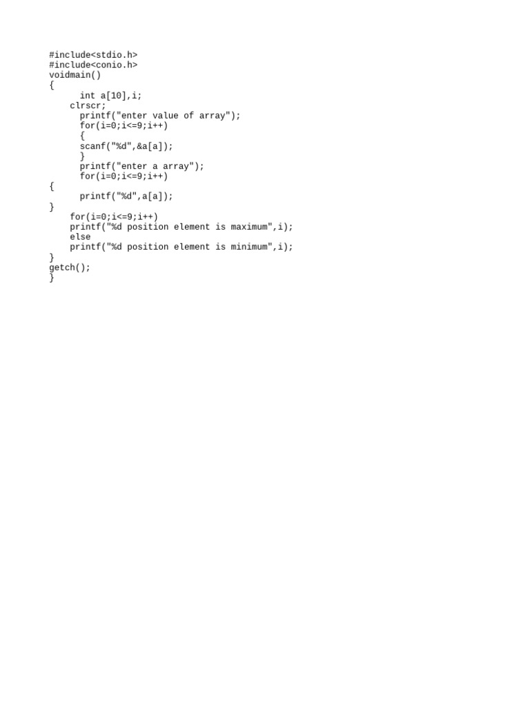 C Programming Array Example | PDF