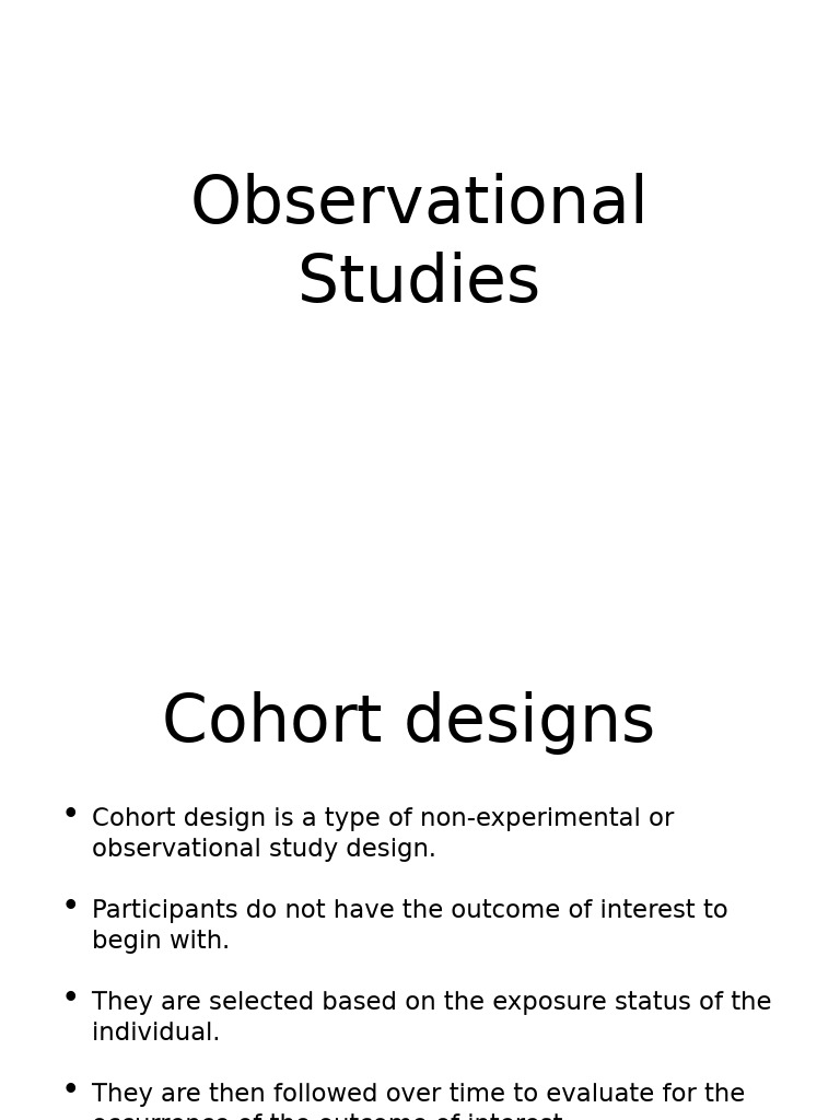 Observational vs Interventional Studies | PDF