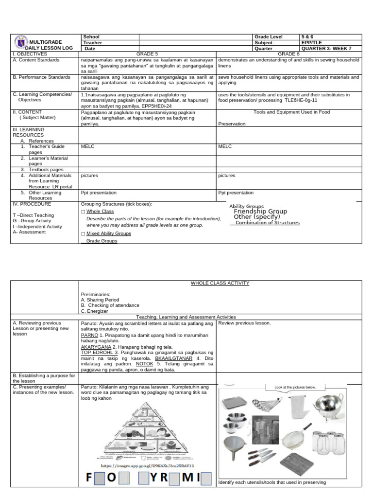 DLP-Q3 W7 Day1 Tle | PDF