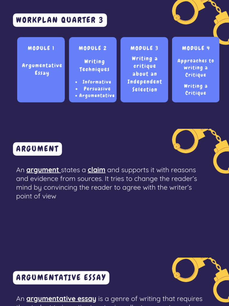 Argumentative Essay Writing Guide | PDF | Essays | Argument
