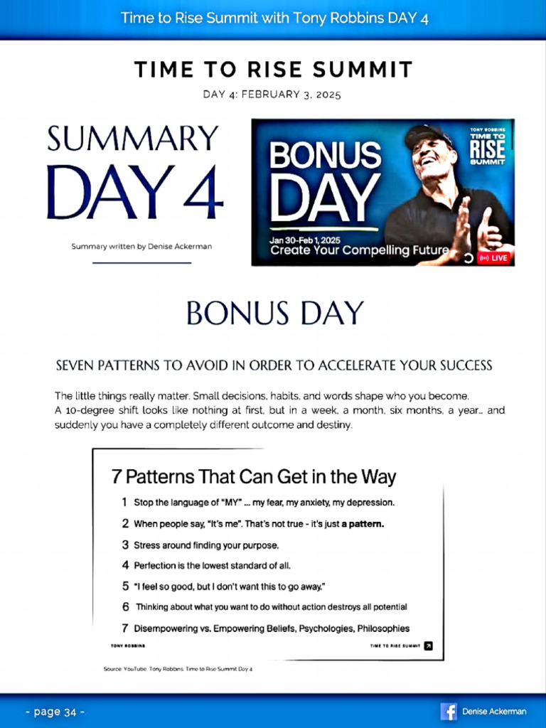 Time To Rise Summit 2025 - Day 4 | PDF