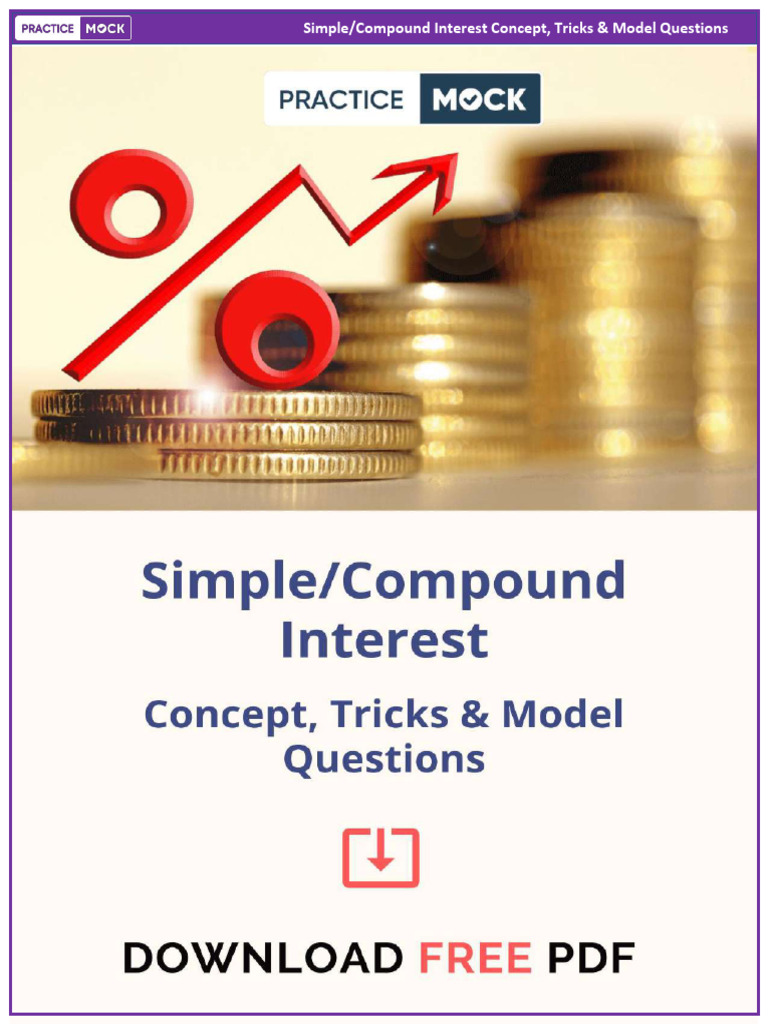 Simple - Compound Interest Concept Tricks Model Questions - Compressed ...