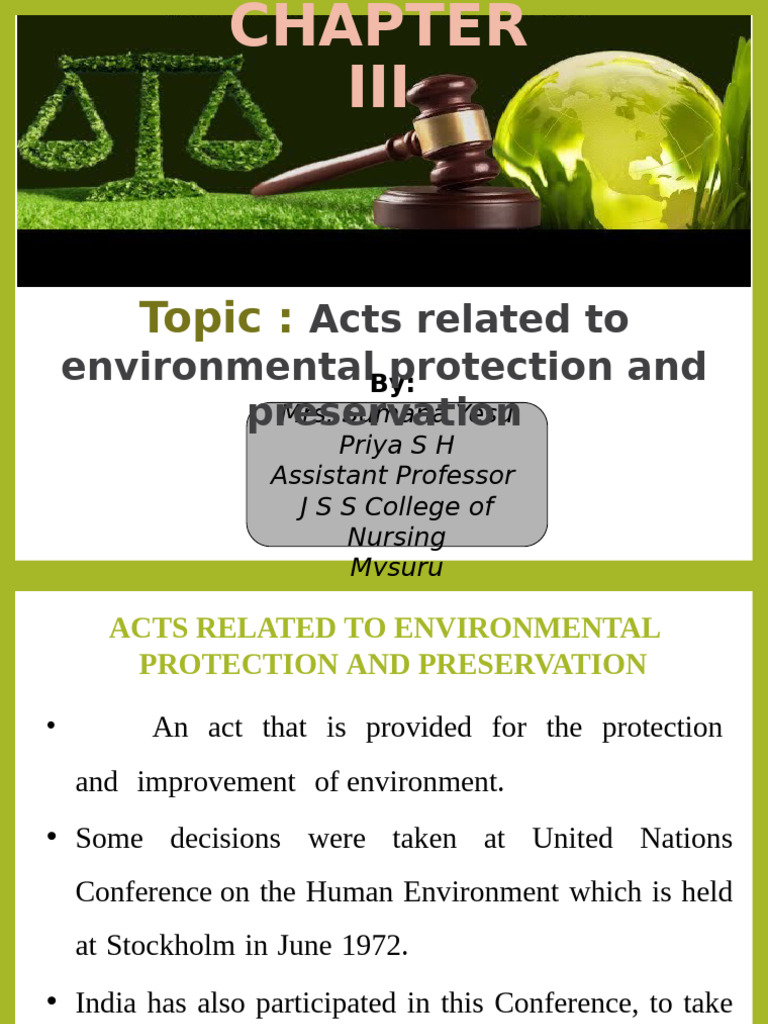 Environmental Protection Acts Overview | PDF