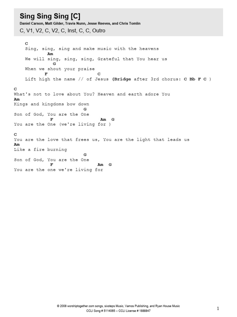 Sing Sing Sing C | PDF