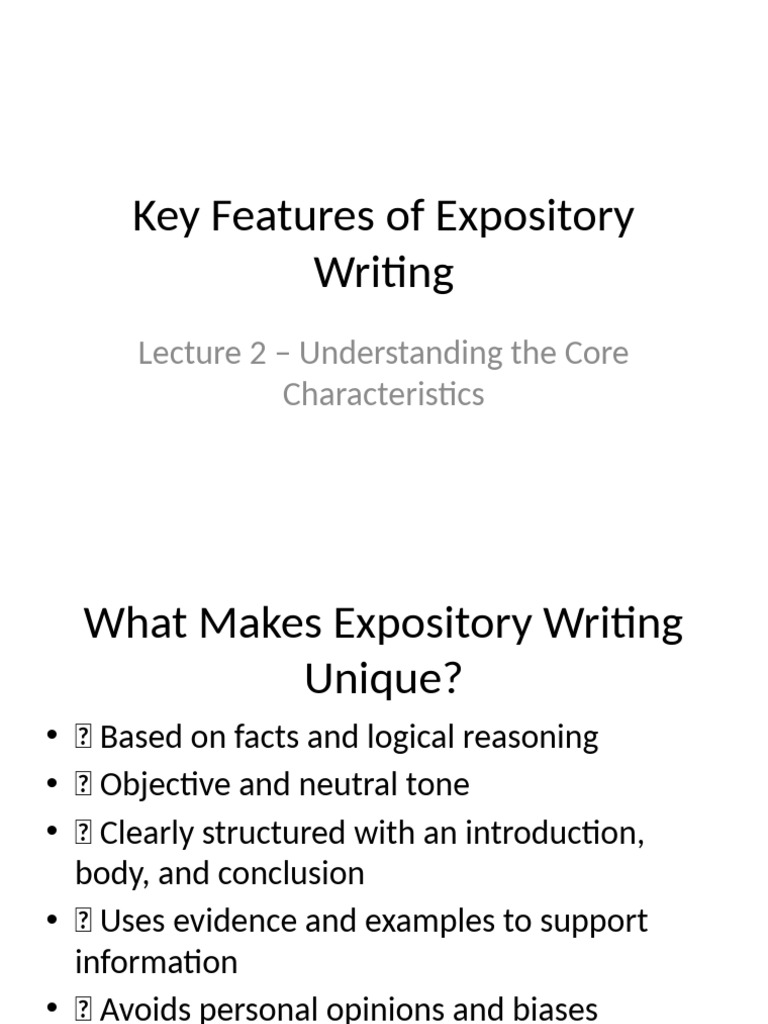 Expository Writing Lecture2 | PDF