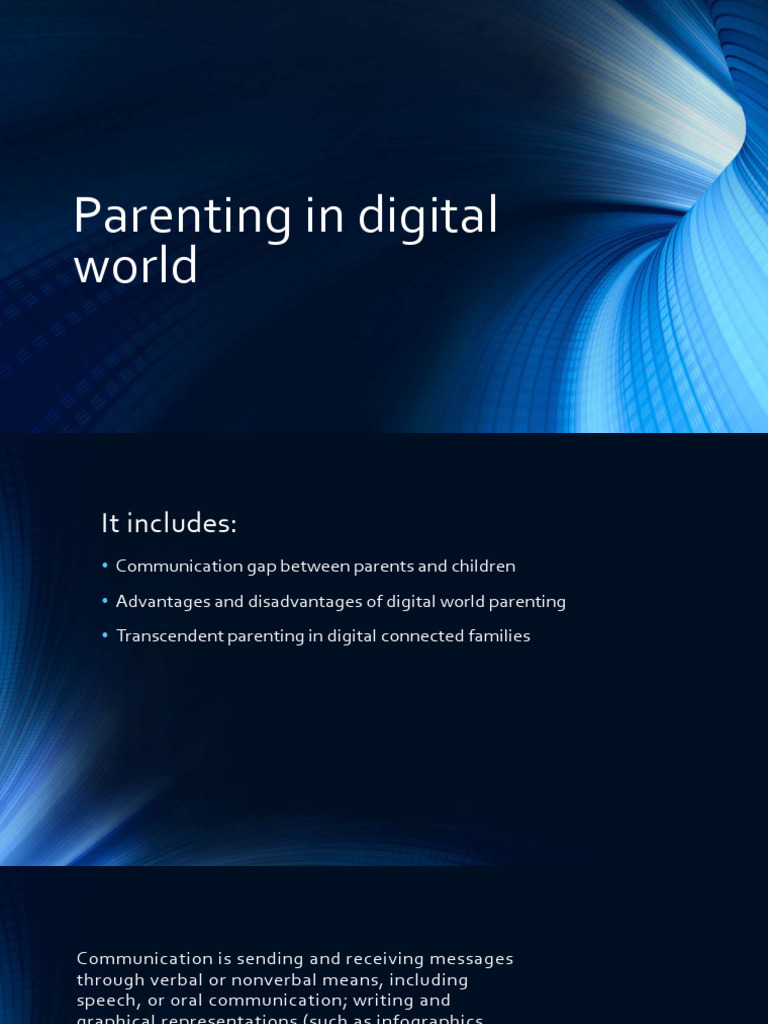 Parenting in Digital World | PDF | Communication | Parenting