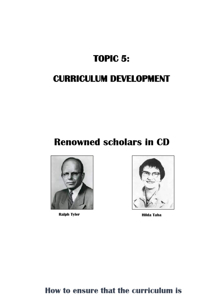Topic 5 - Curriculum PlanningDevelopment | PDF | Curriculum | Learning