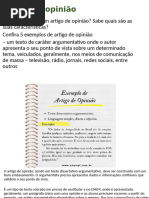 Artigo de Opinião (6º Ano) | PDF