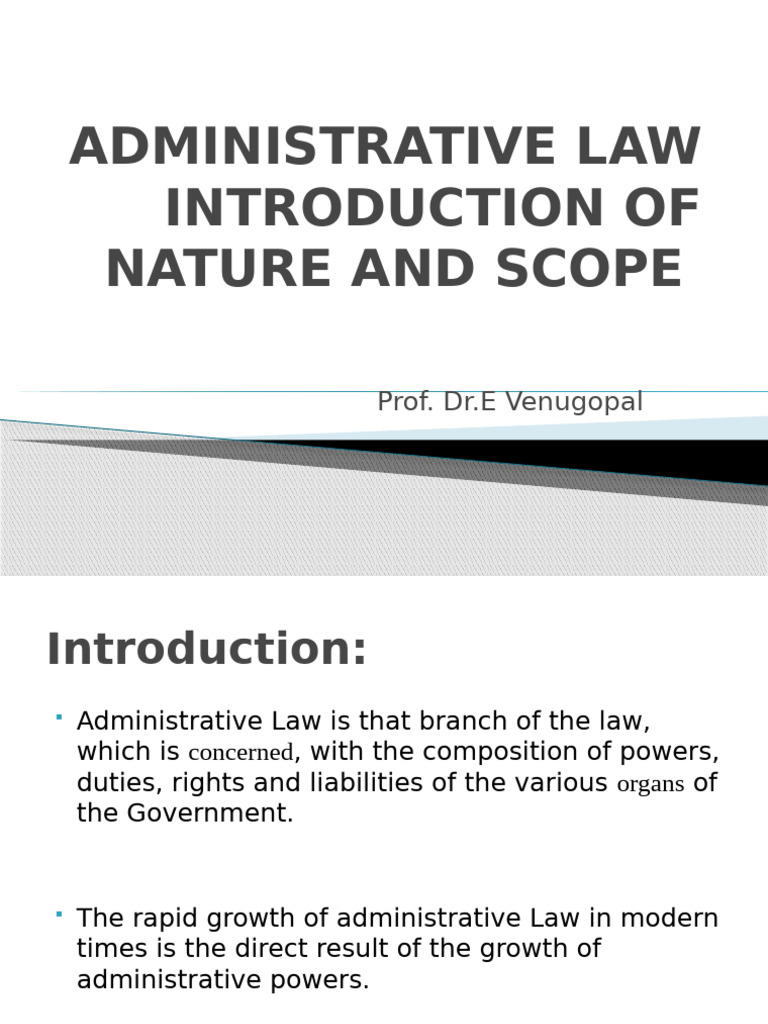 Lec-1 Administrative Law Introduction | PDF | Administrative Law | Political Science