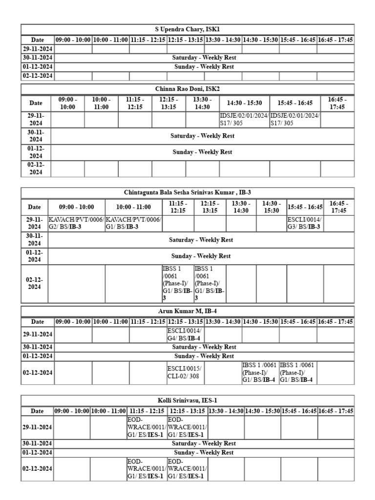 Iriset - in - Tms - Reports - Time Table Print Front - From - Date 29 ...