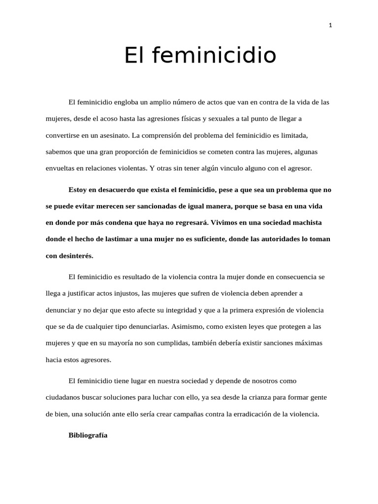 El Feminicidio | PDF