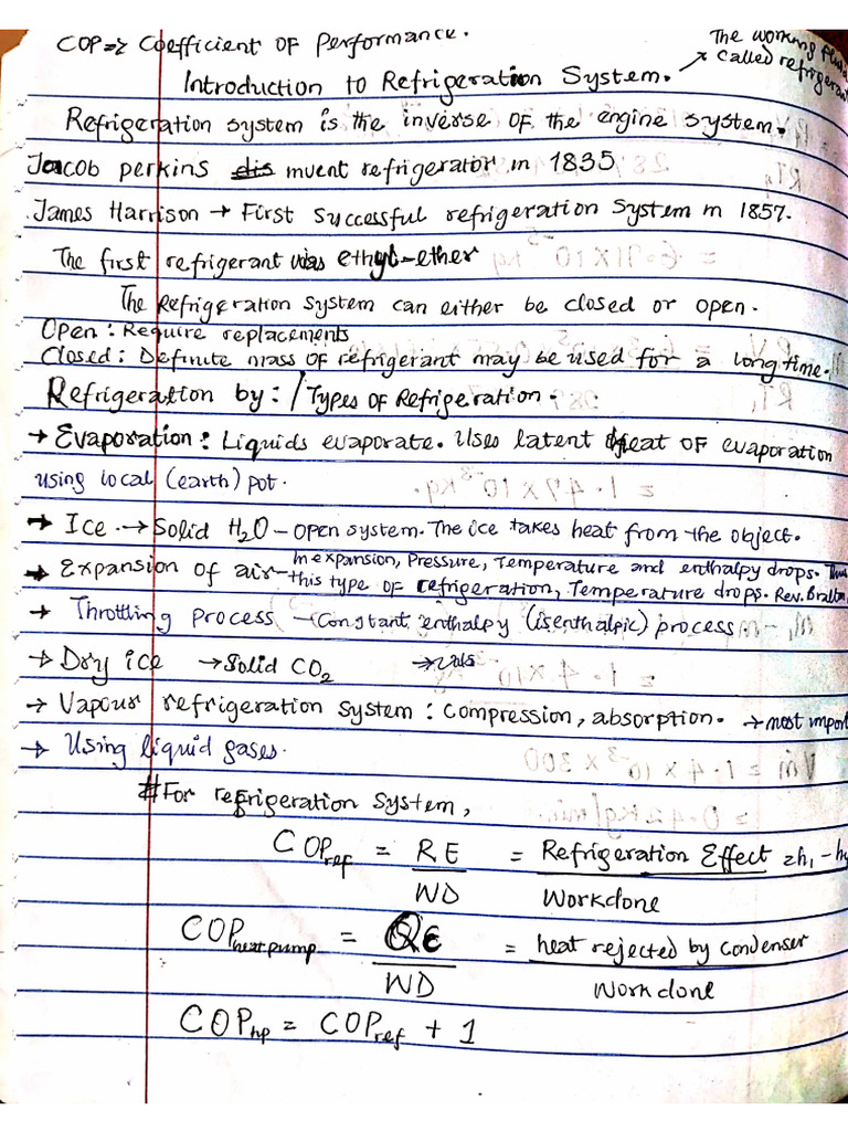 451 Refrigeration Note | PDF