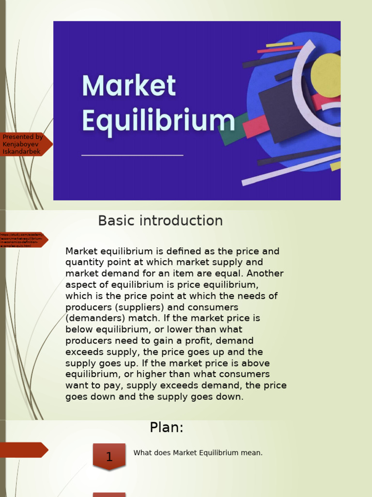 Презентация Microsoft PowerPoint 2 Market Equilibrium | PDF | Economic ...