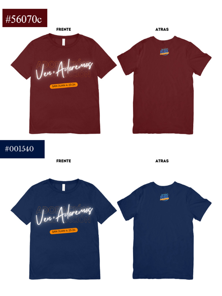 CAMISAS VEN ADOREMOS (3) | PDF