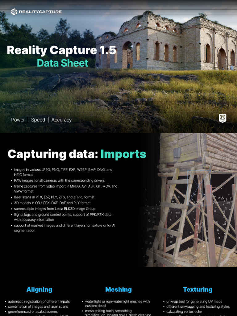 RealityCapture1-5 Datasheet | PDF | Computer Graphics | Computing