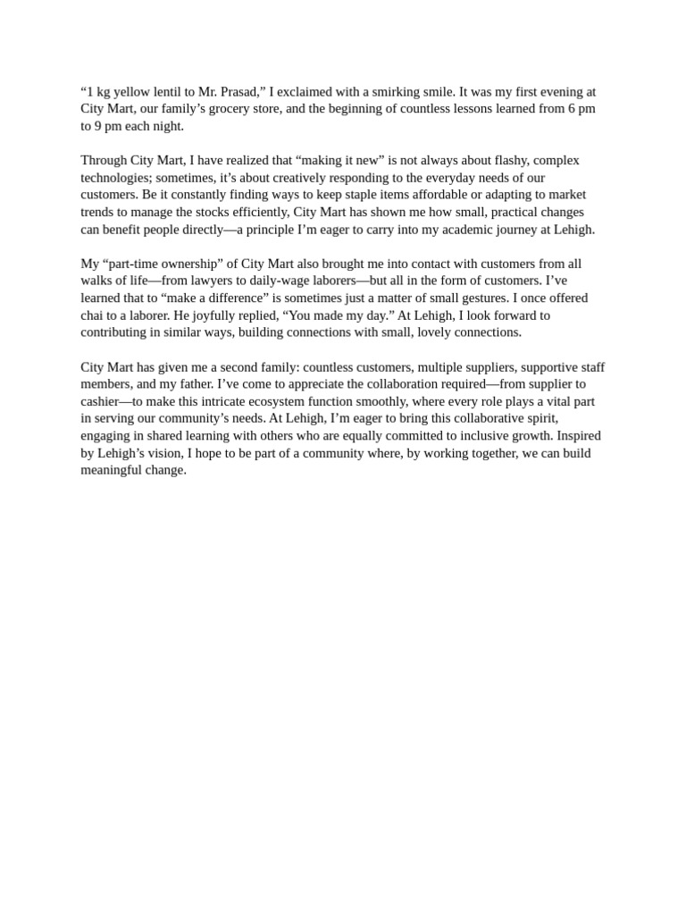 Lehigh Community Essay V3 | PDF