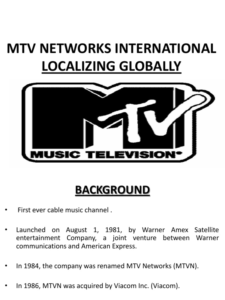 MTV Networks International Localizing Globally | PDF | Mtv | Television ...