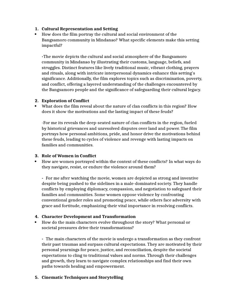 Cultural Representation and Setting | PDF | Storytelling | Violence