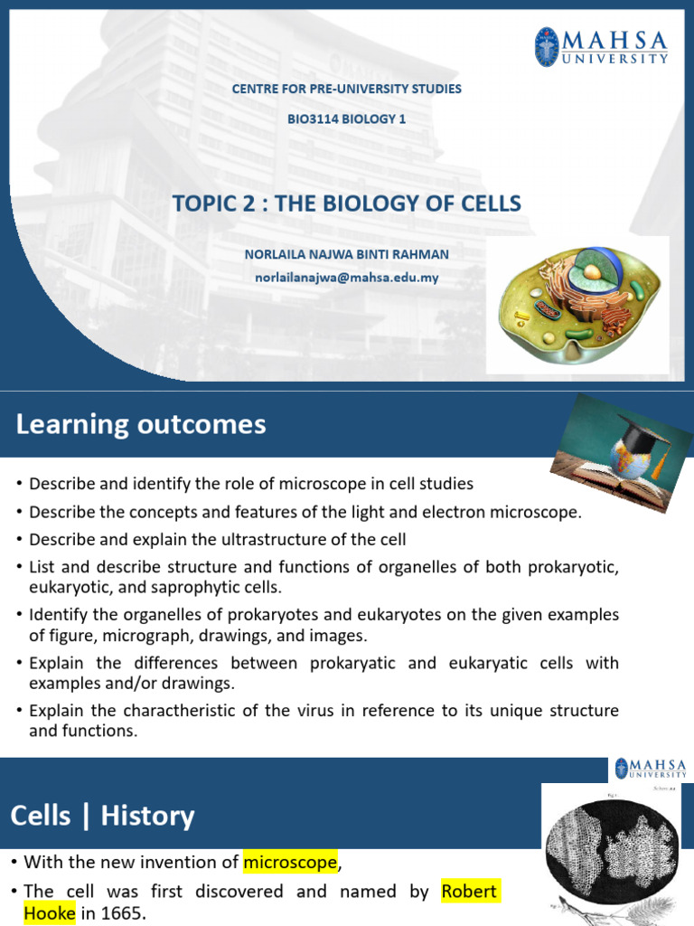 Topic2 TheBiologyofcell (NewTemplate) StudentVersion | PDF | Cell (Biology) | Endoplasmic Reticulum