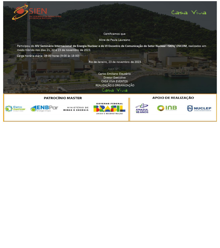 Participação de Aline no SIEN/ENCOM 2023 | PDF