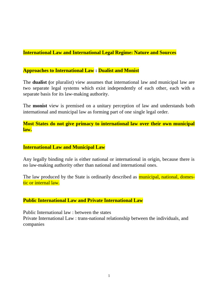 Sources of International Law | PDF | Treaty | International Law