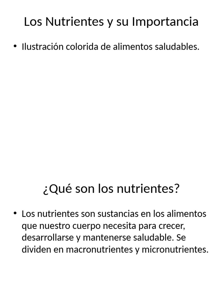 Nutrientes Presentacion | PDF