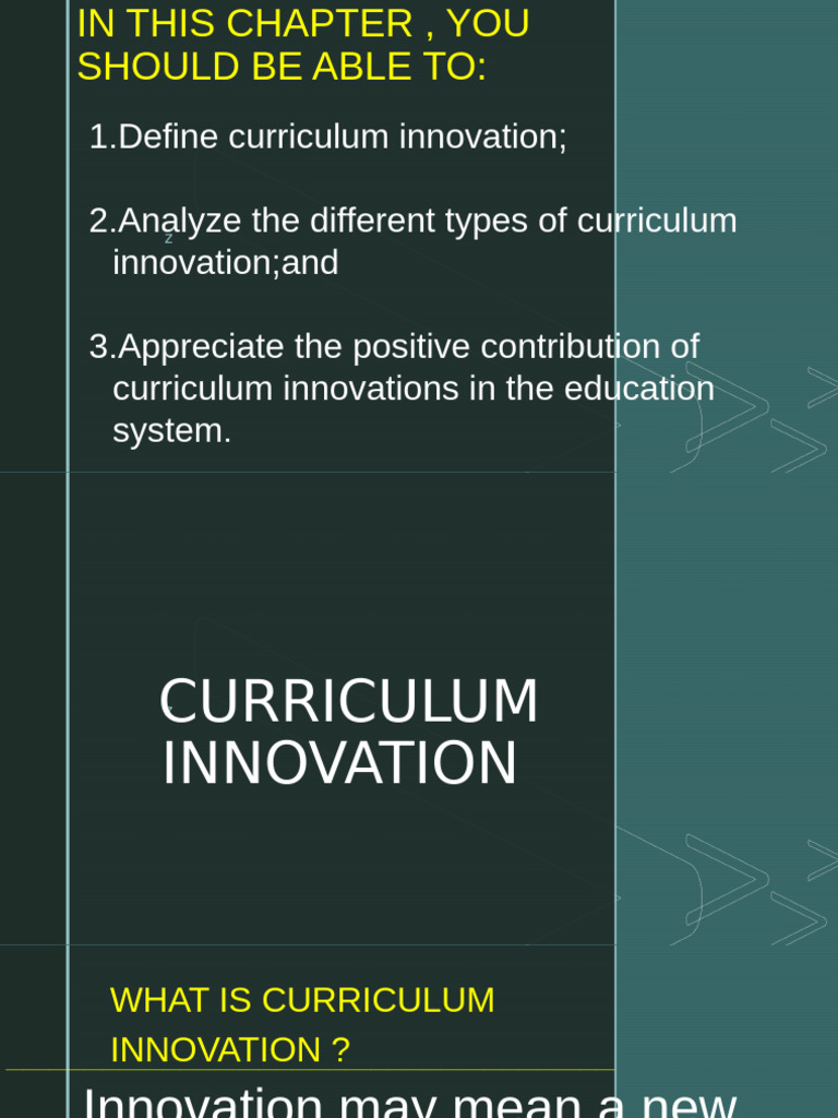 Curriculum Innovation | PDF | Curriculum | Learning