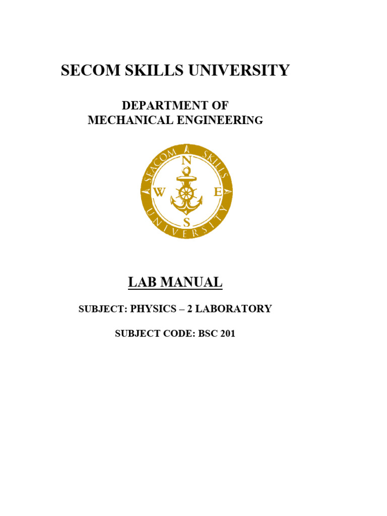 PHYSICS - 2 LABORATORY Manual | PDF