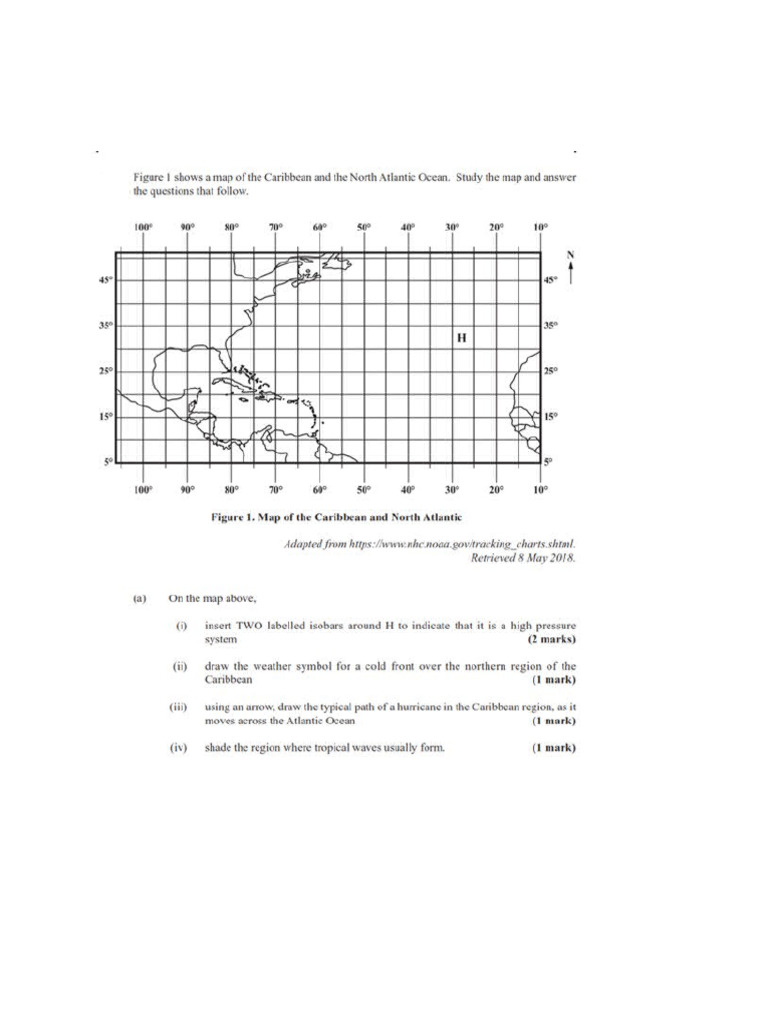 Caribbean Weather - Map Exercise | PDF