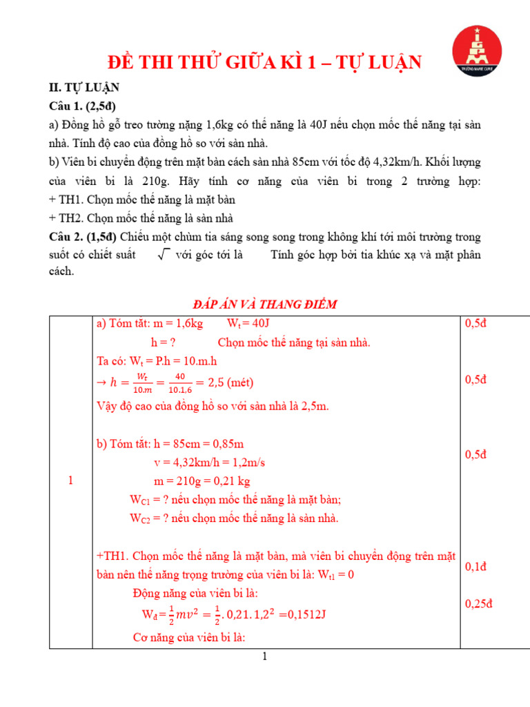 2425-ĐA-đề-thi-thử-gk1-tự-luận | PDF