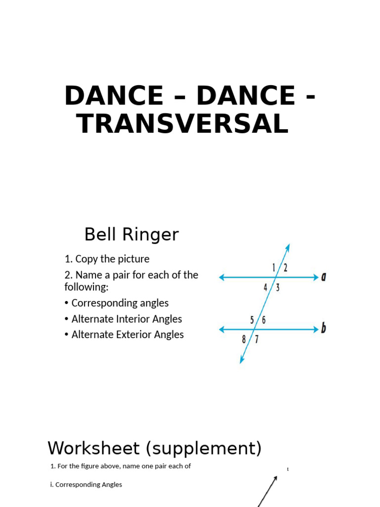 GAME Dance Dance Transversal | PDF | Elementary Geometry | Euclidean ...