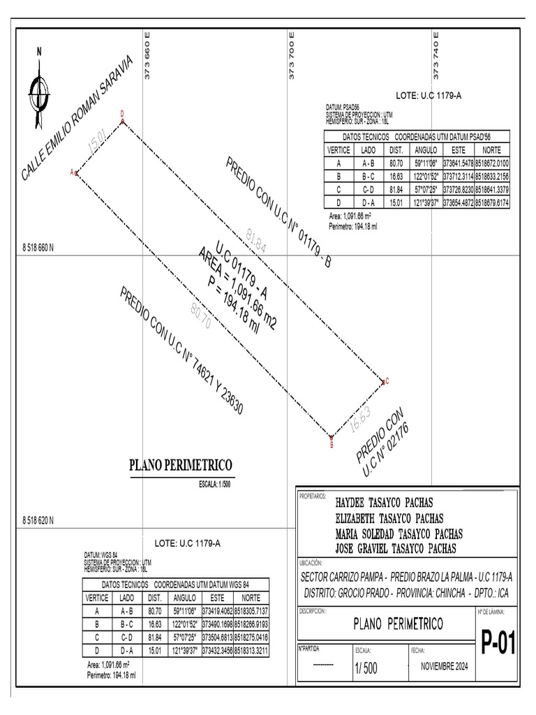 PLANOS-´PERIMETRICO 1179-A | PDF | Geografía | Geodesia