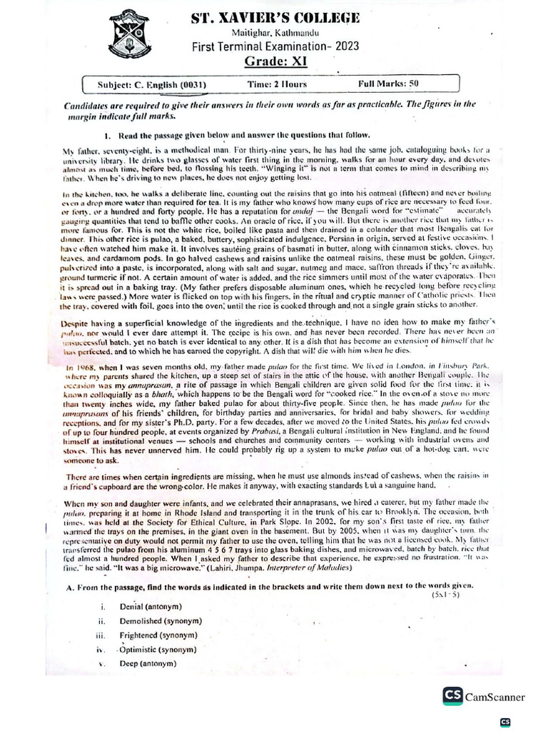 English QN Paper Compilations | PDF